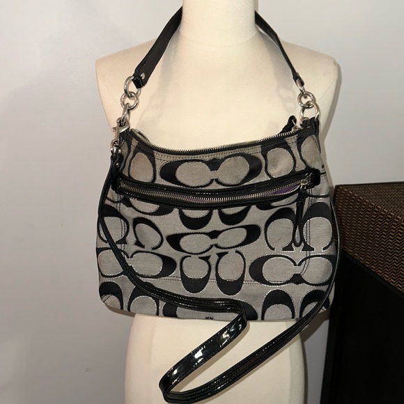 Coach | Bags | Coach Purse With Pockets And Purple Inside | Poshmark